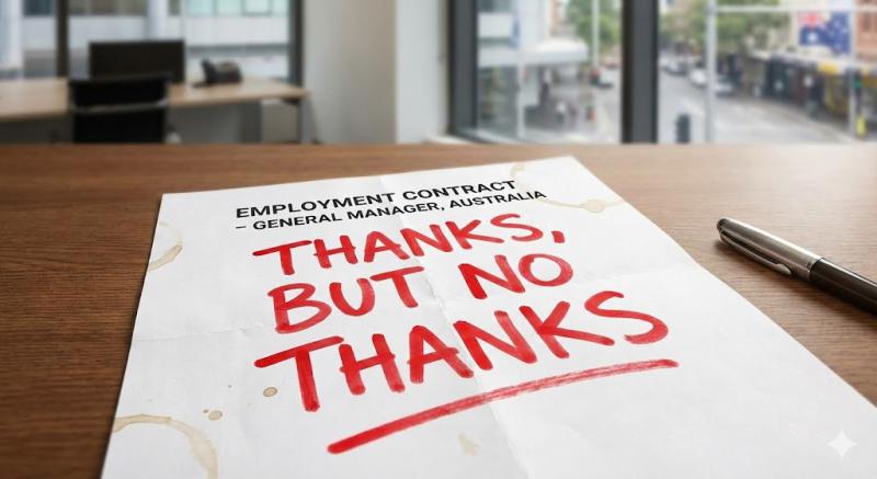 Boss ditched Aussie GM job for this... 12.01.2026 PM